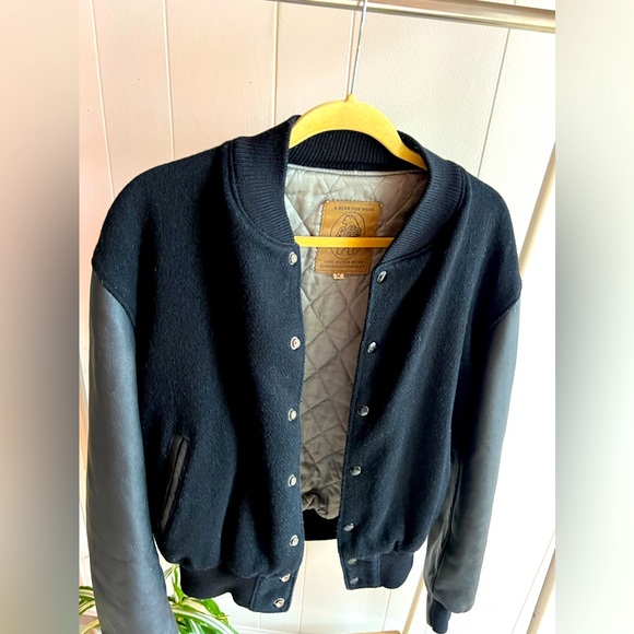 GOLDEN BEAR | Jackets & Coats | Vintage Golden Bear Varsity Black Men ...